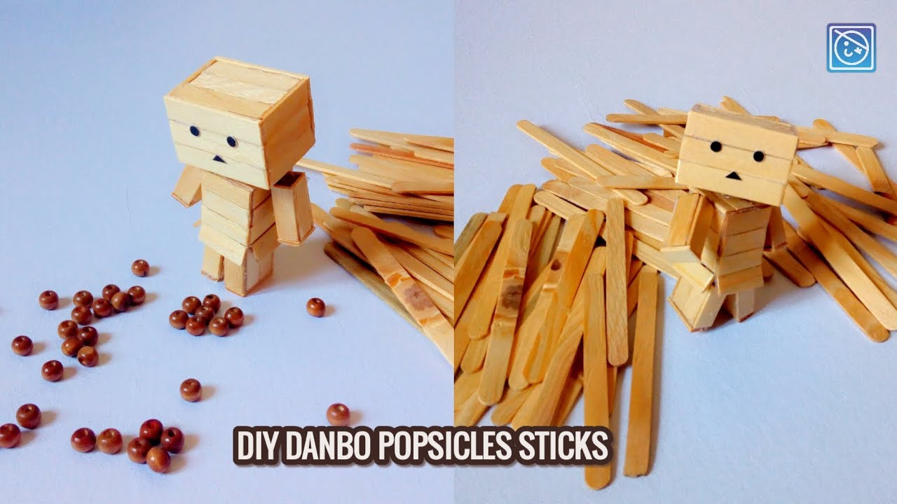 DIY DANBO POPSICLES STICKS | CARA MEMBUAT BONEKA DANBO DARI STIK ES ...