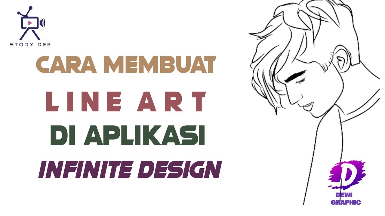 Cara membuat Line Art di aplikasi infinite design - YouTube