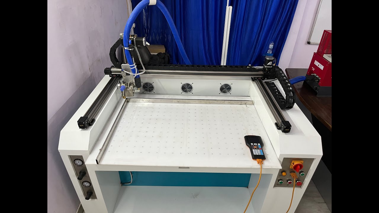 Surgical Gown making Automatic Hot Melt Spray Machine | CNC gluing ...