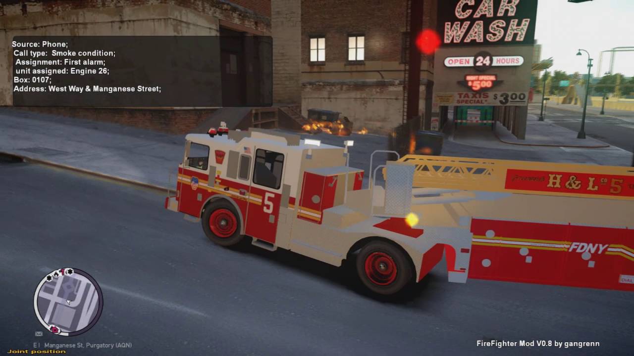 GTA IV FDLC Fire Fighter Mod (Tiller Flippin!!) - YouTube