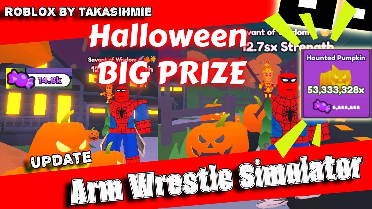 Halloween is Here with big PRIZE in Arm Wrestle Simulator Roblox Update ...