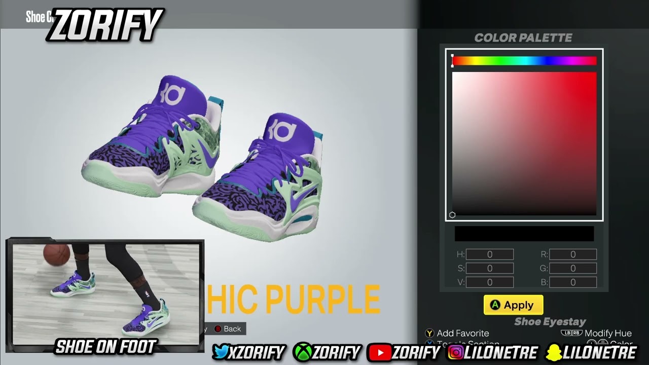 NBA 2K23 Next Gen Shoe Creator - Nike KD 15 "Psychic Purple" - YouTube