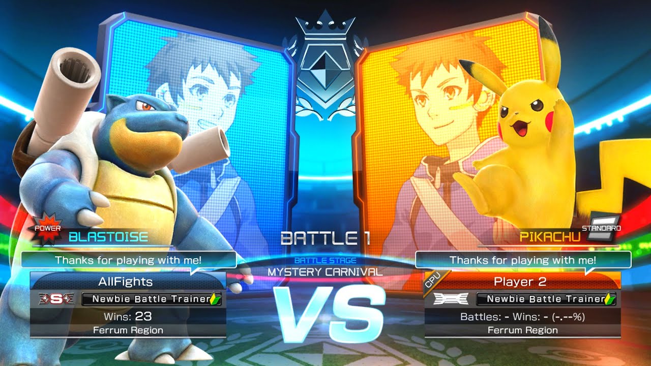 Blastoise vs Pikachu - Pokkén Tournament DX - YouTube