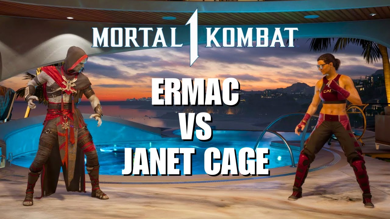 Ermac vs Janet Cage Mortal Kombat 1 Gameplay MK1 Ermaccer Mods - YouTube