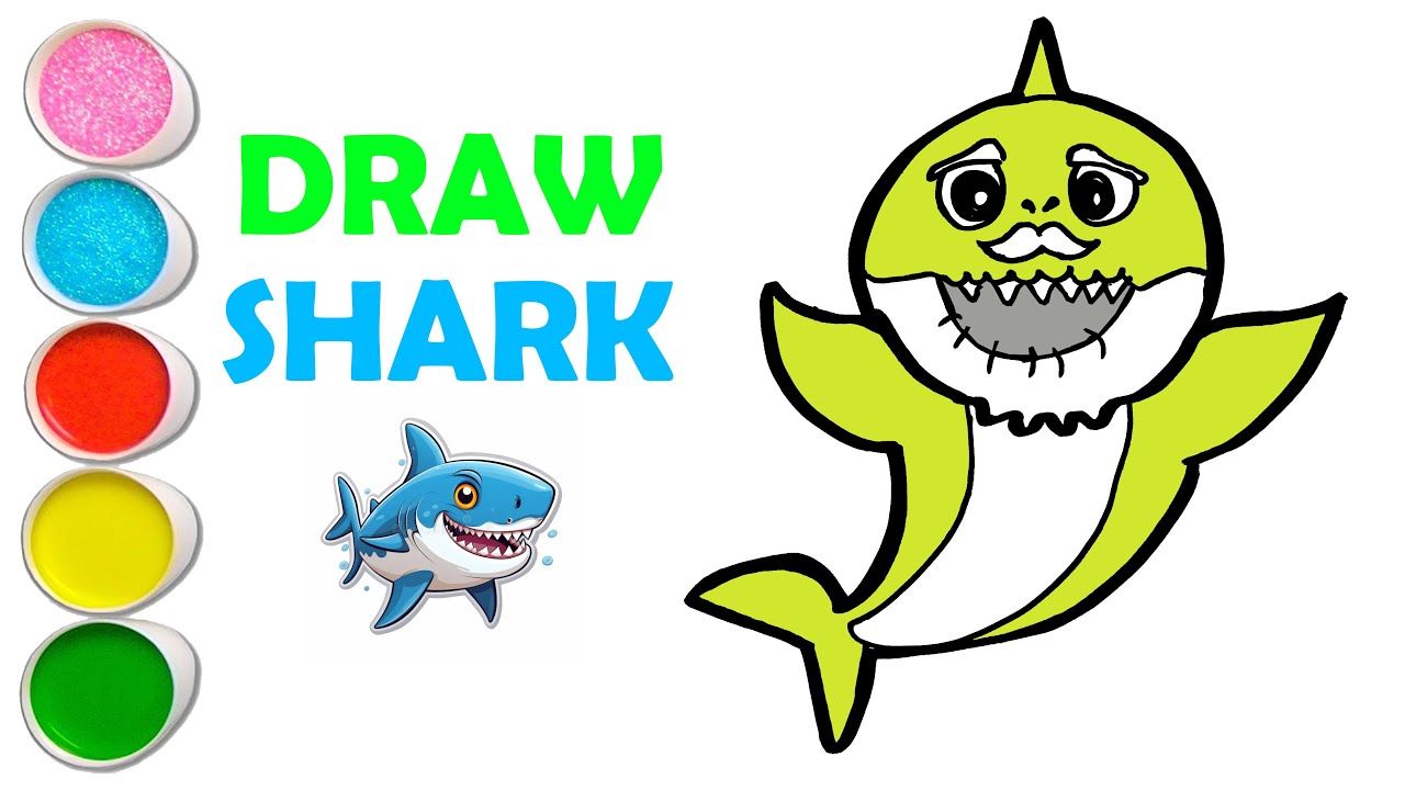 How to Draw Baby Shark Easy - YouTube