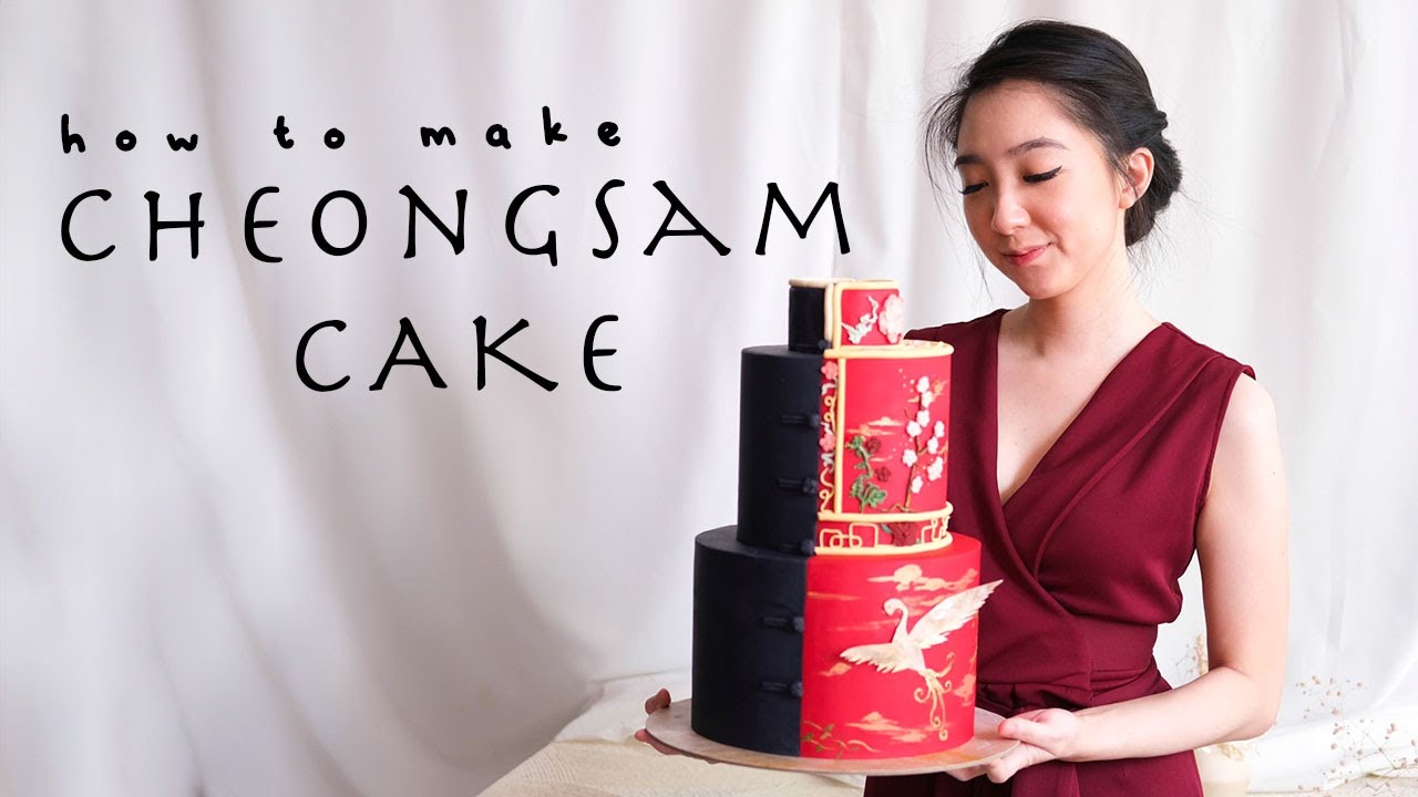 Cheongsam Cake Tutorial ala Sonia Basil - YouTube