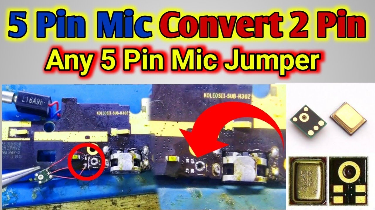5 Pin Mic 2 Pin Convert || Digital Mic To Universal Mic And Any Mobile ...