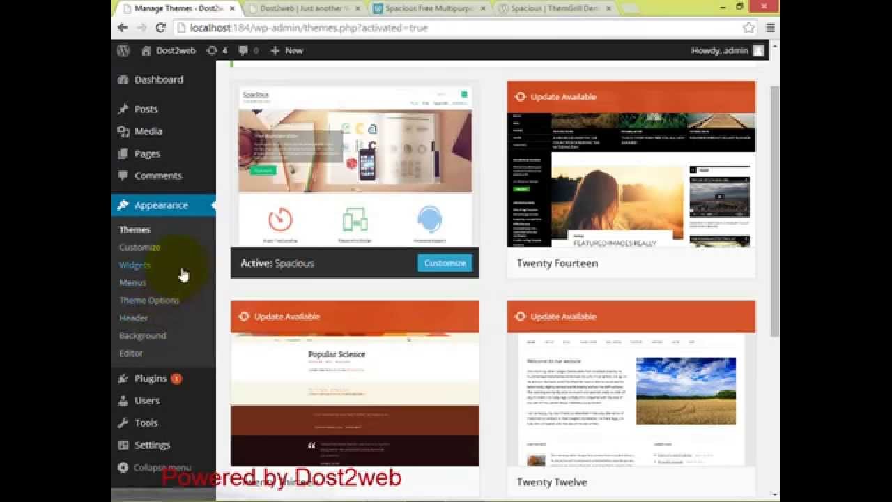 Spacious Free Multipurpose WordPress Theme Installation Guide - YouTube