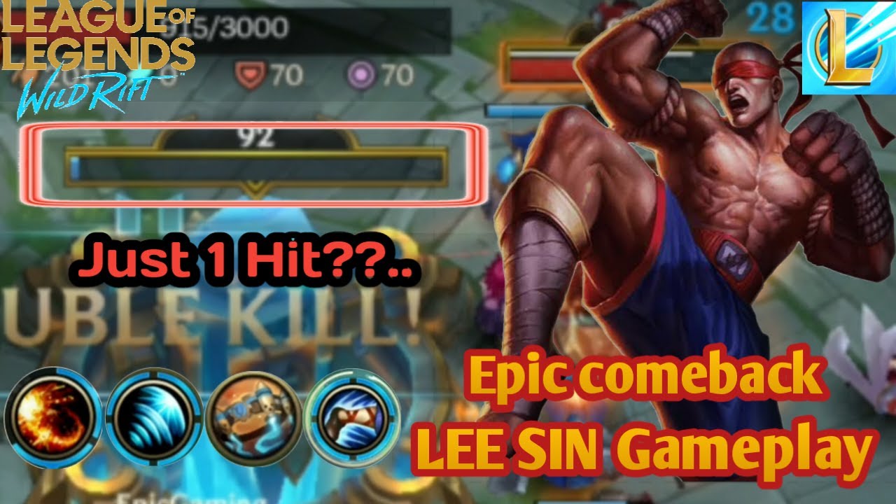 Lee Sin Wild Rift:Make it Possible, The Impossible|Combo/Freestyle ...