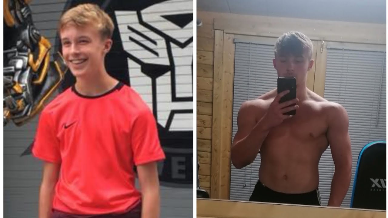 skinny video gamer to muscular (1 year transformation) - YouTube