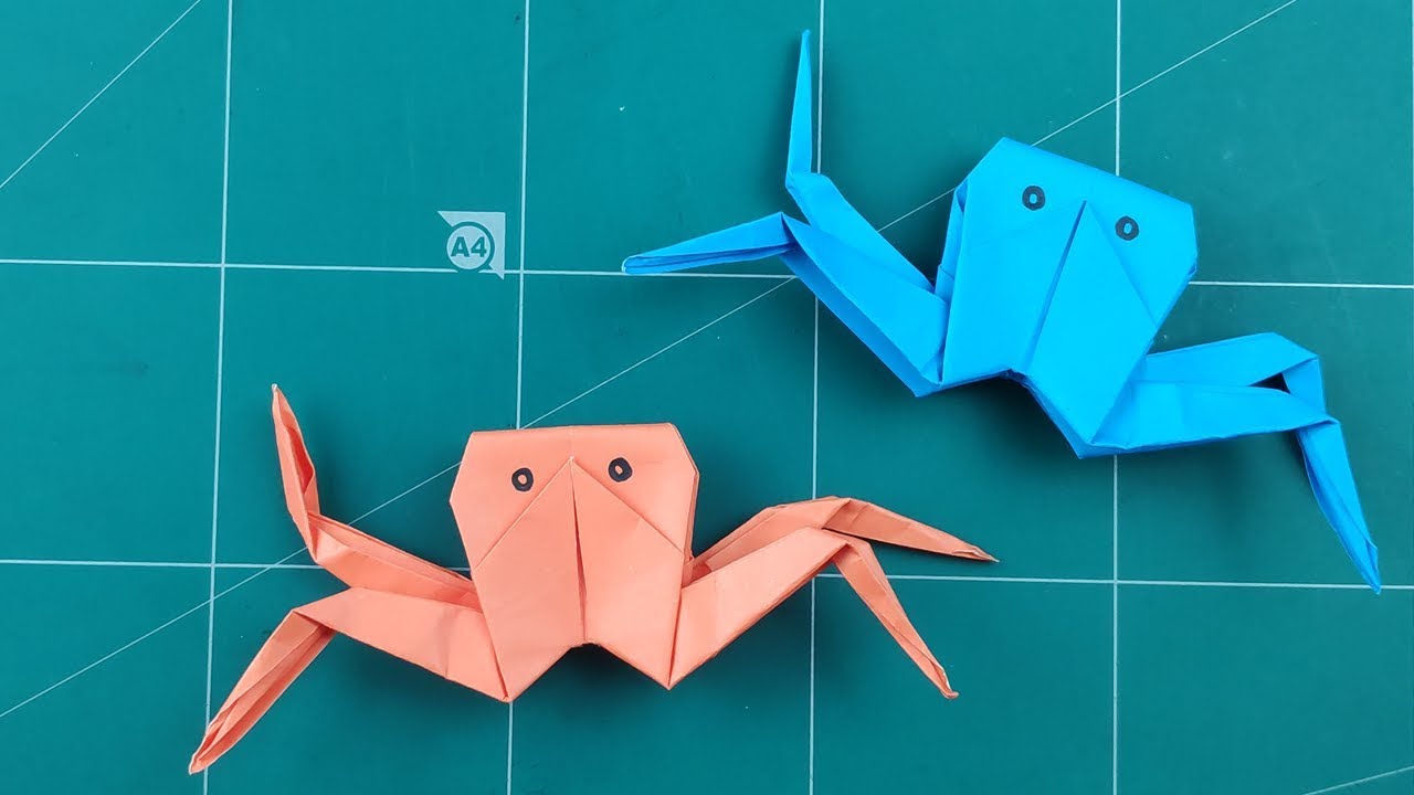 DIY Easy Crab Paper | How To Make A Simple Folding Crab Instruction ...