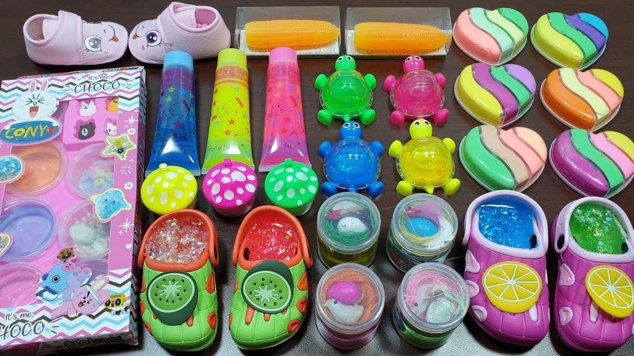 Mixing Random Things Into Store Bought Slime ! Most Satisfying Slime ...