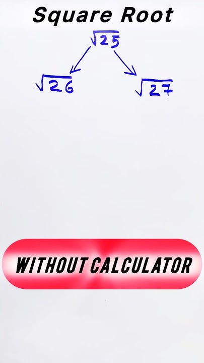 Square Root of 26 & 27 Without Calculator🔥|How To Calculate Square Root ...