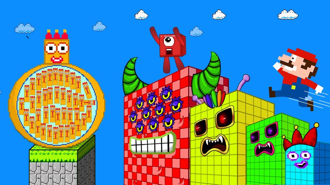 Mario and Numberblocks Babies vs the Giant Numberblocks Pregnant Mix ...