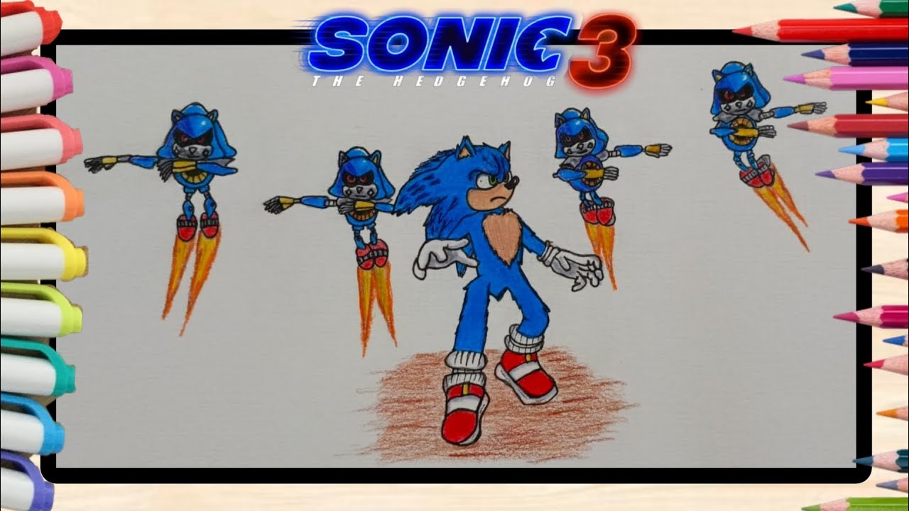 How To Draw Sonic vs Metal Sonic Army From Sonic The Hedgehog 3 ...