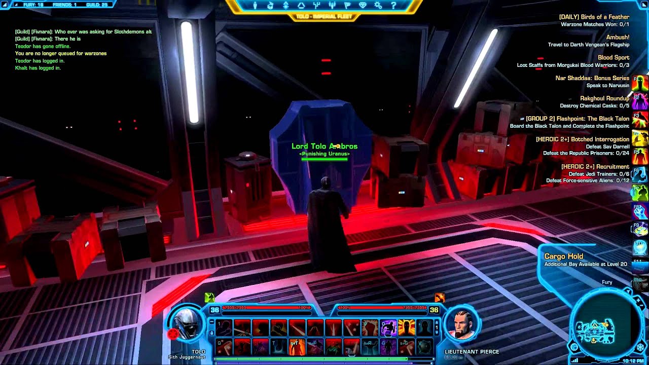 SWTOR - Sith Starship Fury - YouTube