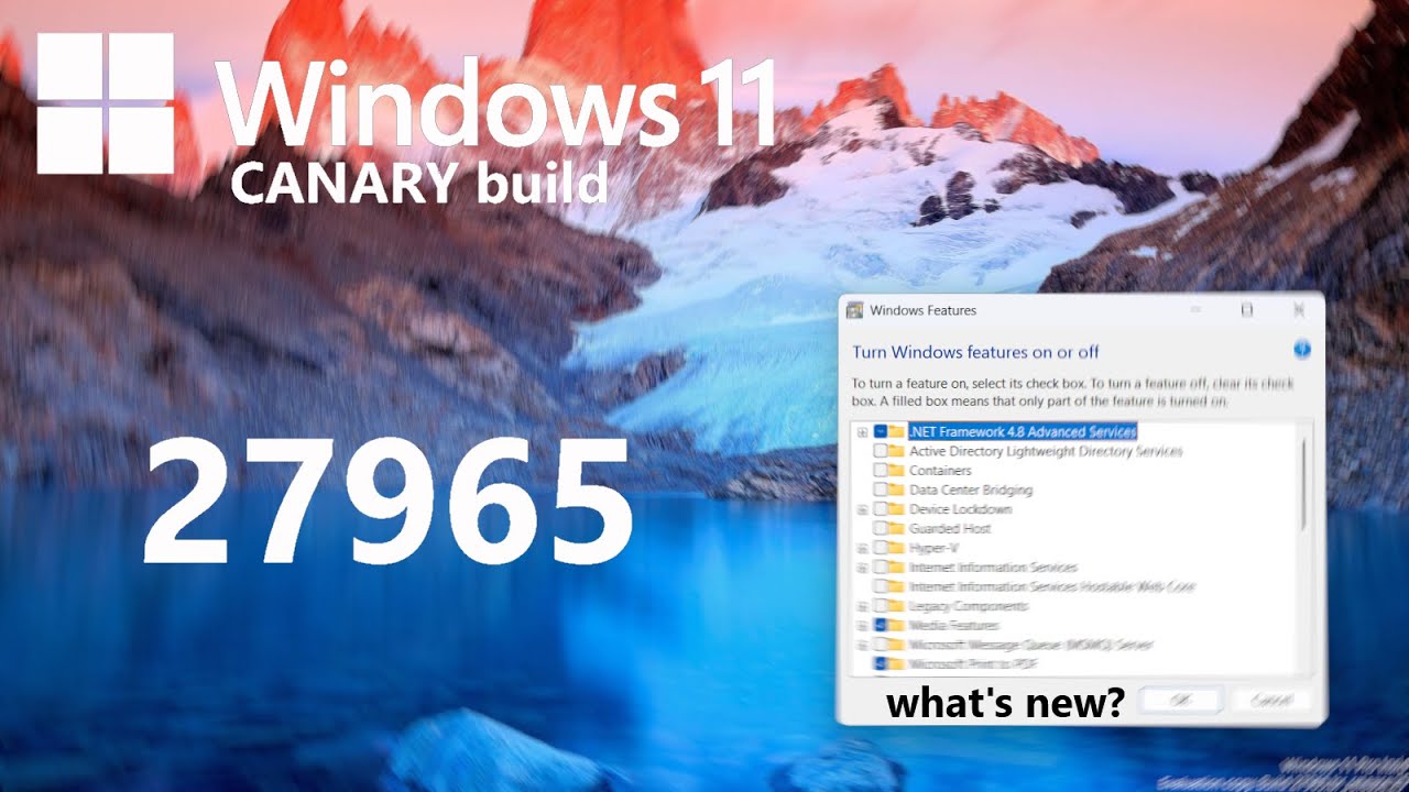 Windows 11 Canary Build 27965, in 87 seconds - YouTube