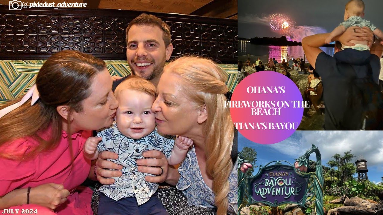July 2024 Vlog | Tiana's Bayou Adventure | Dinner at 'Ohana | Fireworks ...