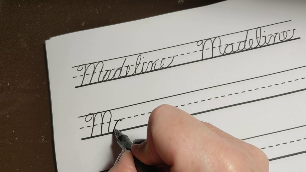 How to Write Your Name in Cursive (Madeline) - YouTube