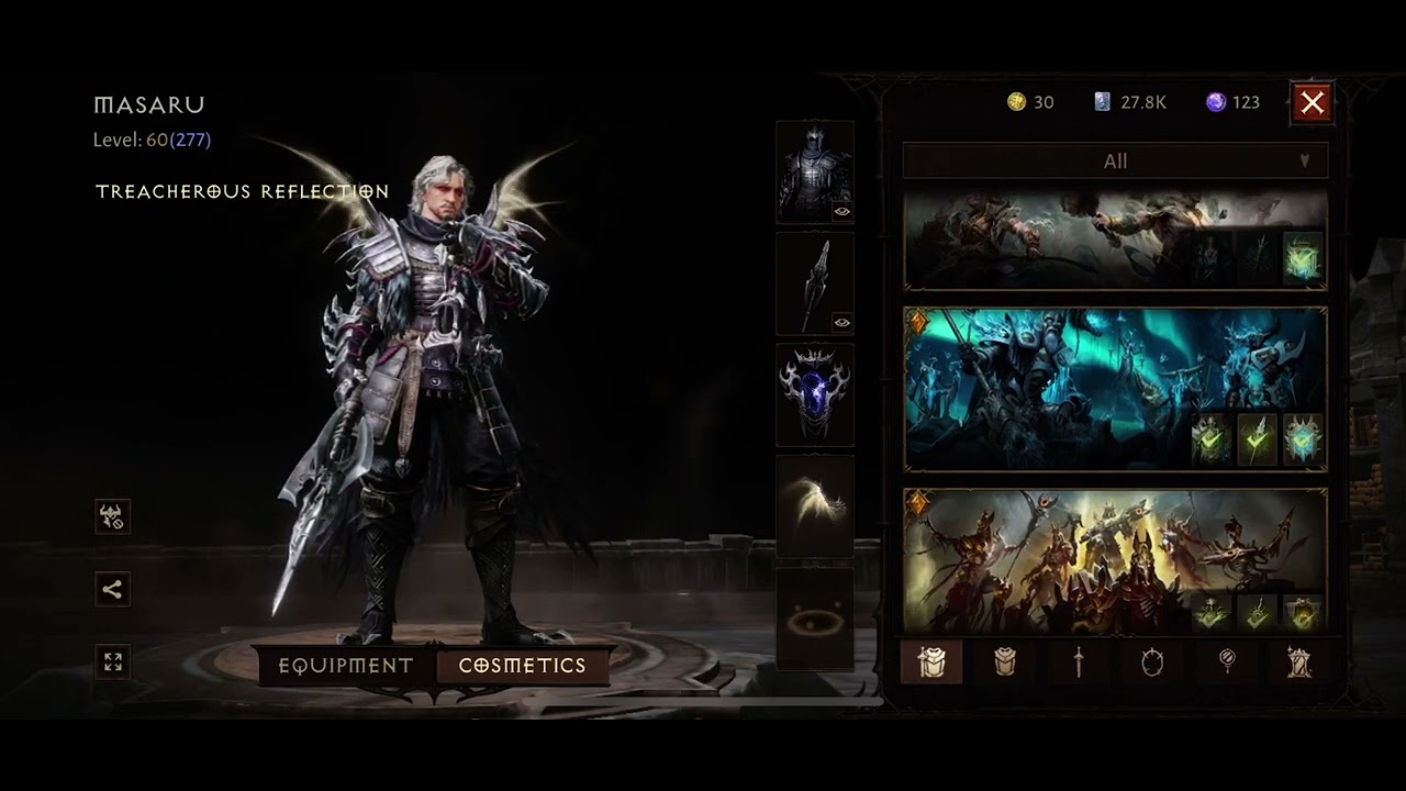 DIABLO IMMORTAL, BATTLE PASS 26: TREACHEROUS REFLECTION SKINS SET FOR ...