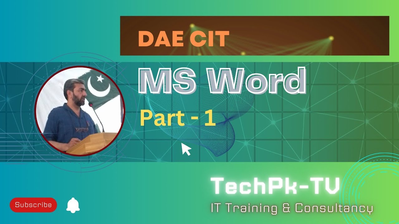 DAE CIT Word Part1 || By Prof. Salman Tariq - YouTube