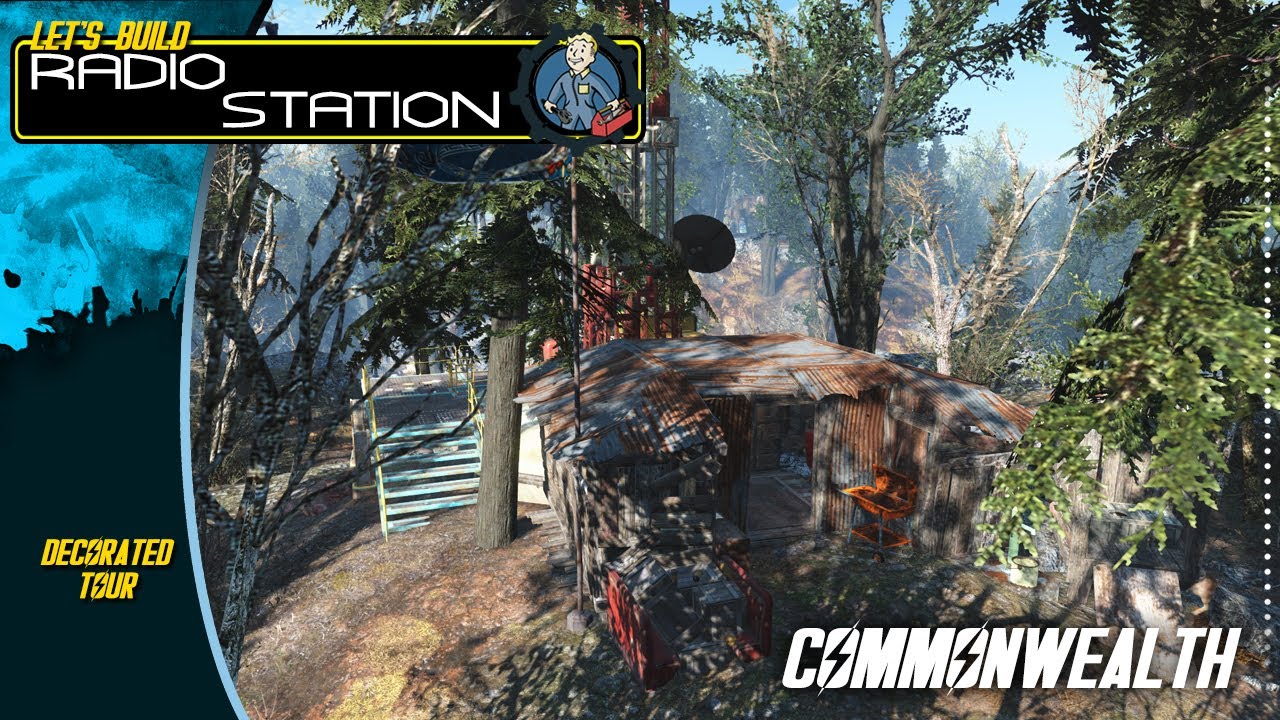 Fallout 4 - Let's Build - Radio Station - Decorated Tour - YouTube