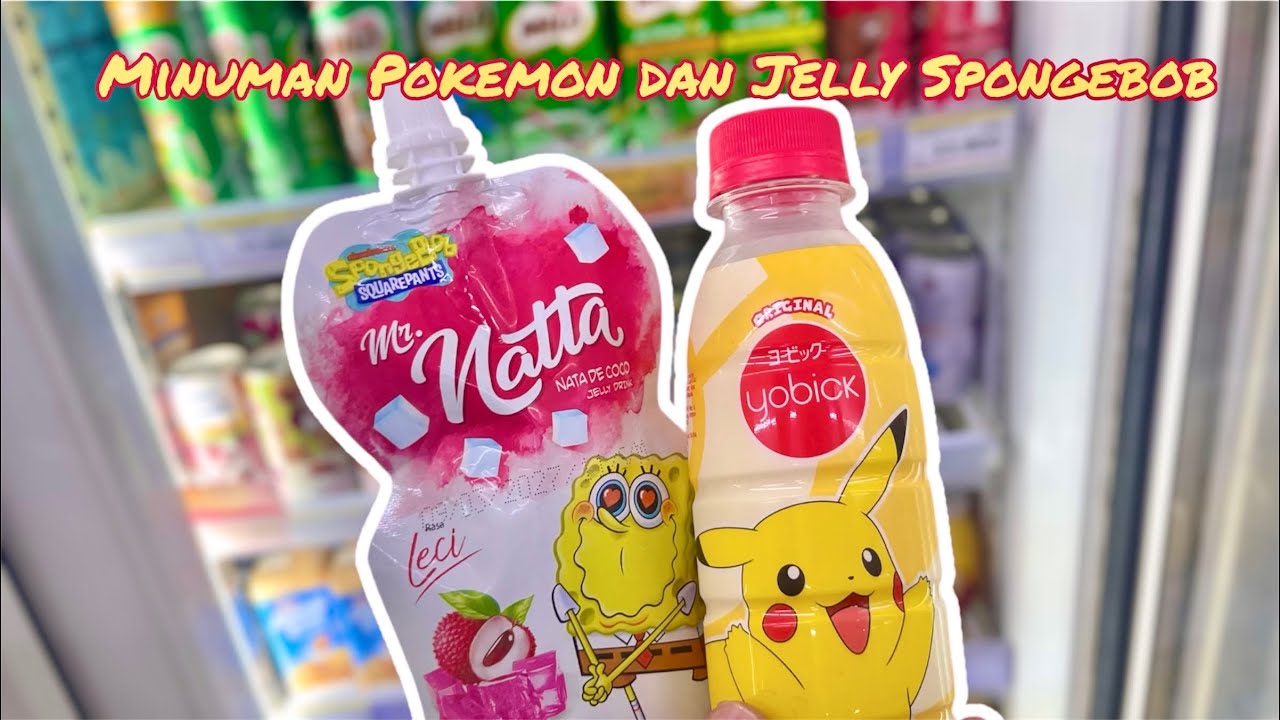 WOW😱 MINUMAN POKEMON, JELLY SPONGEBOB DAN PATRIC, MINUMAN PORORO🍦🧃 ...