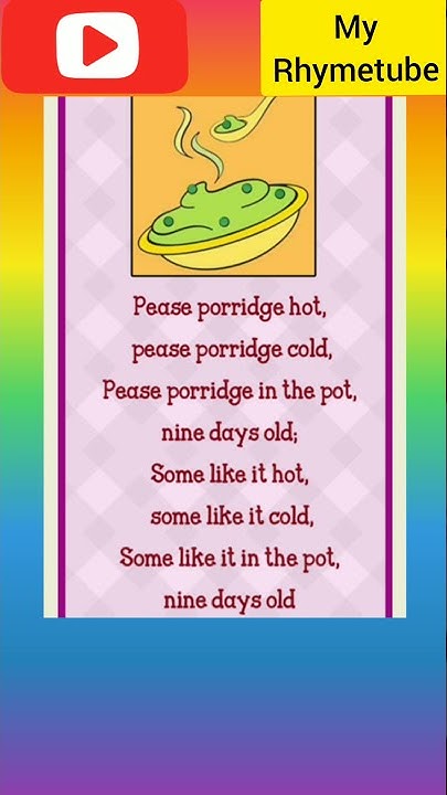 🔥🔥 peas porridge hot | My Rhymetube Nursery Rhymes #Shorts # ...