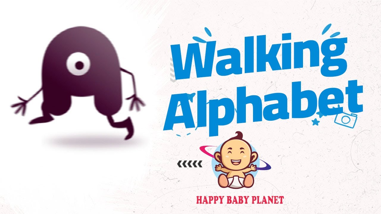 Walking Alphabet : Funny english Letters walking, learn Alphabets ...