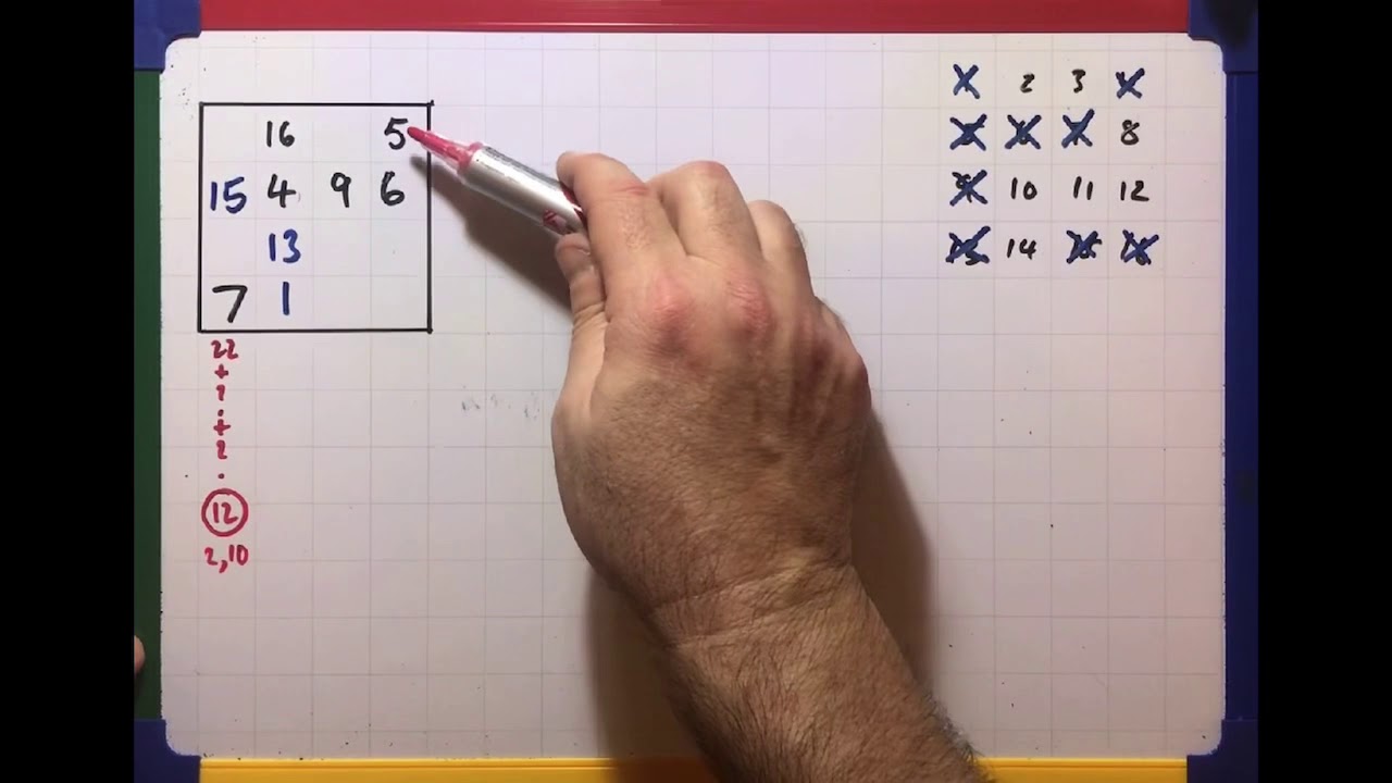 4 by 4 magic squares - YouTube