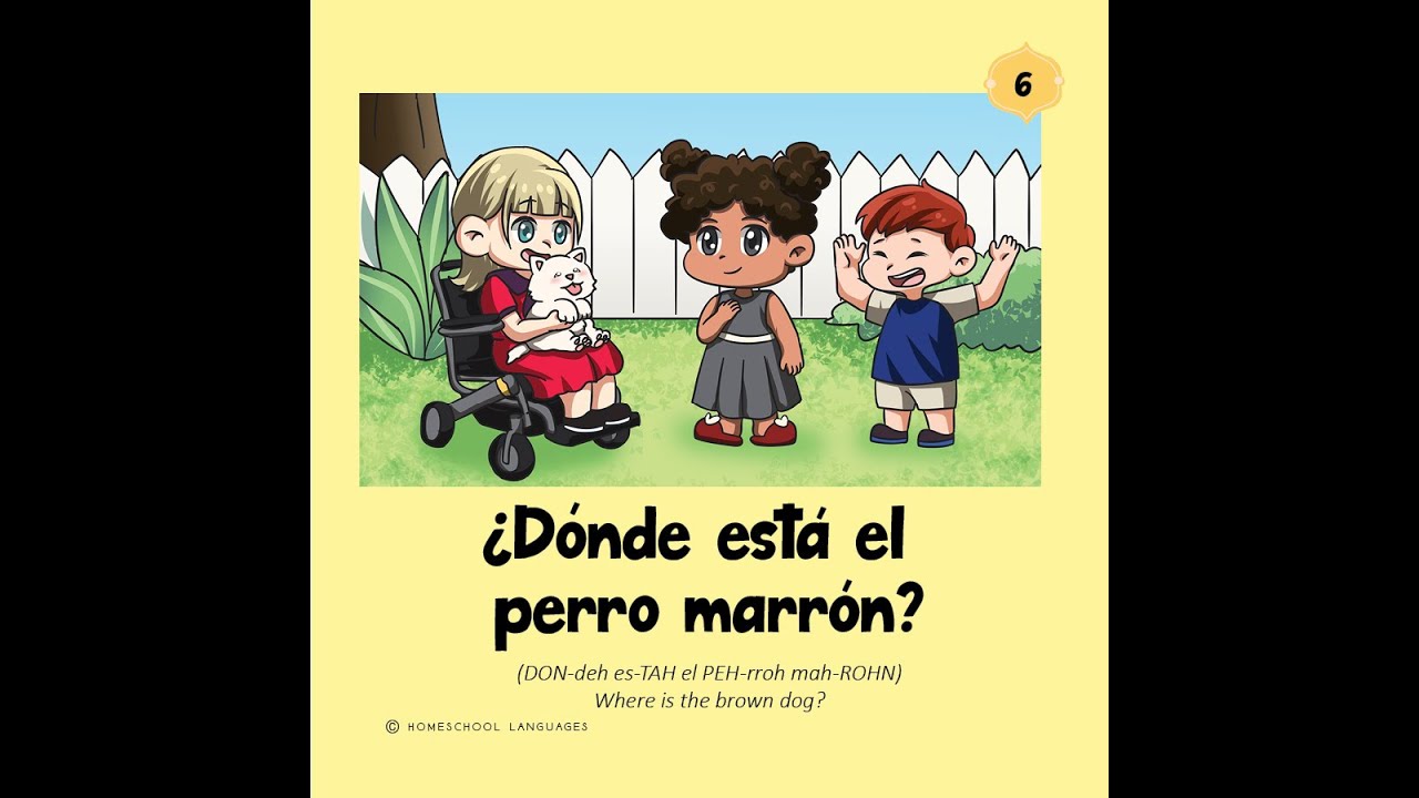 "¿Dónde está el perro marrón?" - European Spanish Read Aloud with ...