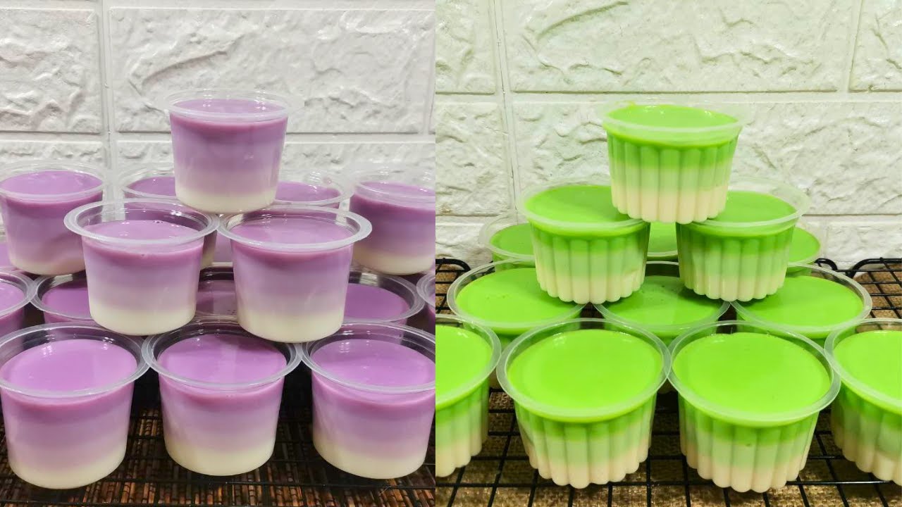 2 Resep Puding Ombre Cocok Untuk Ide Jualan & Isian Snack Box || Puding ...