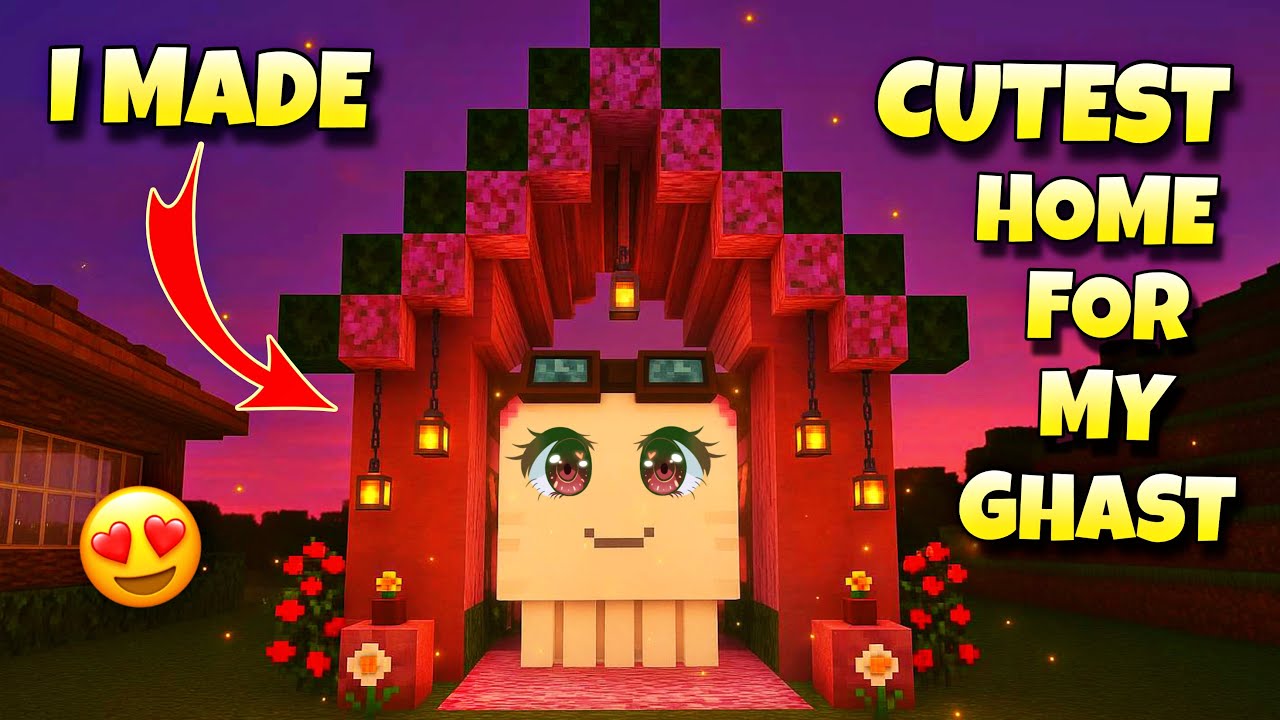 I MADE THE CUTEST HOUSE FOR MY HAPPY GHAST || MINECRAFT SURVIVAL SERIES ...