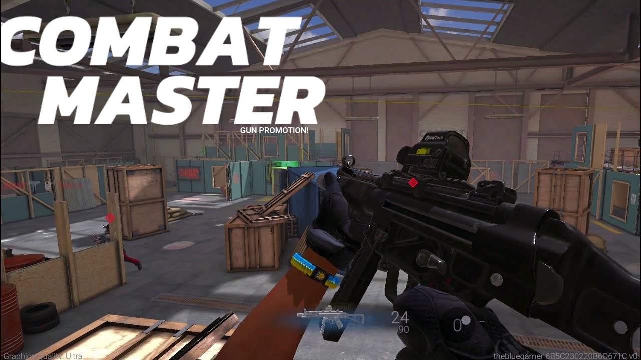 COMBAT MASTER MOBILE FPS GAMEPLAY ARMS RACE IN HANGAR X-87 - YouTube