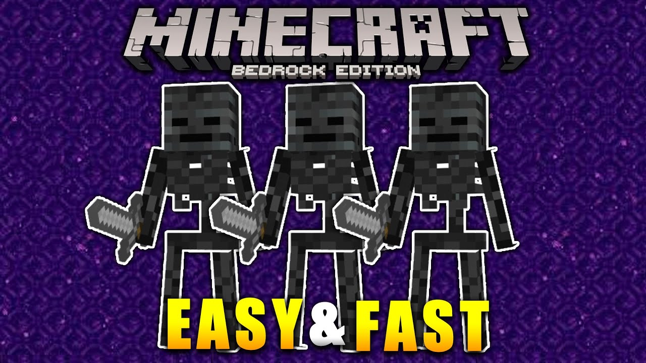 Easiest 1.19 Wither Skeleton Farm Tutorial for Minecraft Bedrock (MCPE ...