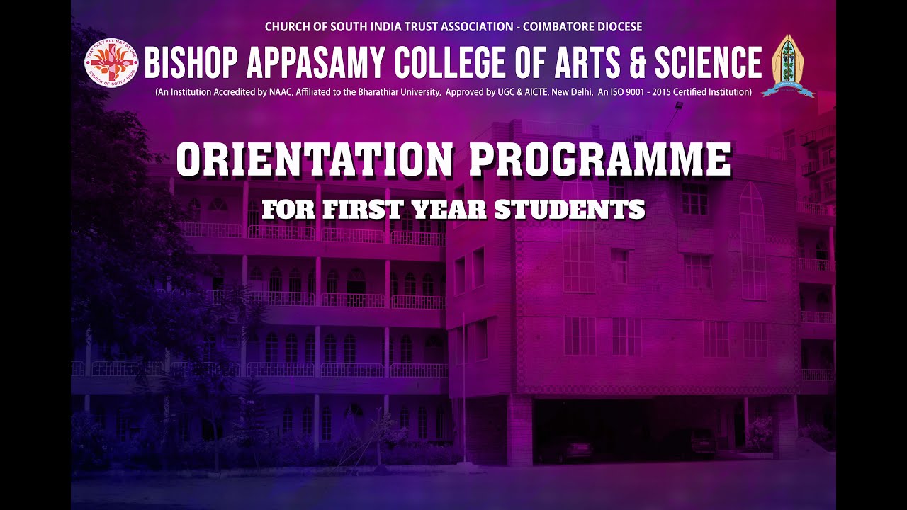 ORIENTATION PROGRAMME for First Year Students - 2020 - YouTube