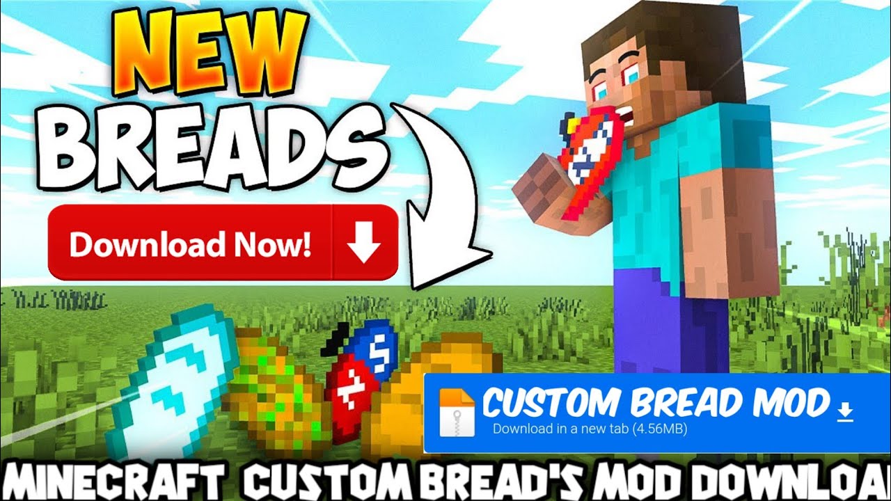 @ProBoiz95 MINECRAFT BUT THERE ARE CUSTOM BREAD'S MOD DOWNLOAD ...
