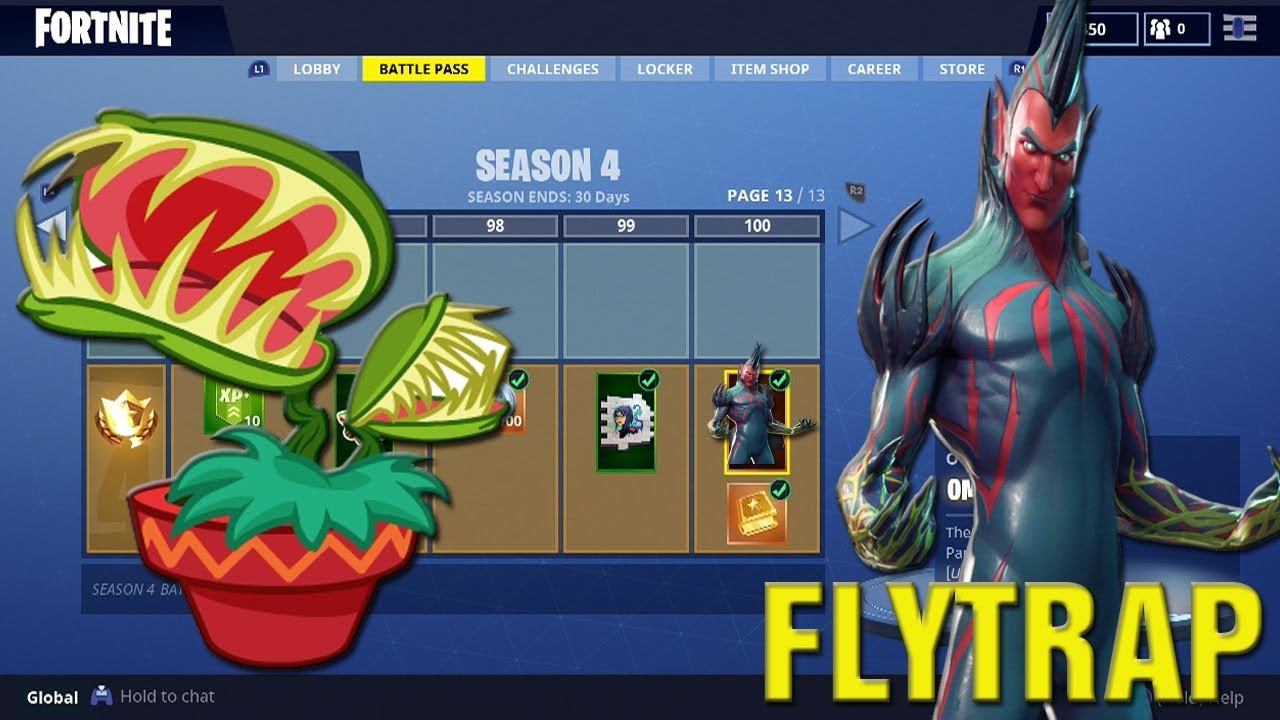 FORTNITE How To Get FREE FLYTRAP SKIN XBOX PS4! New FLYTRAP SKIN ...