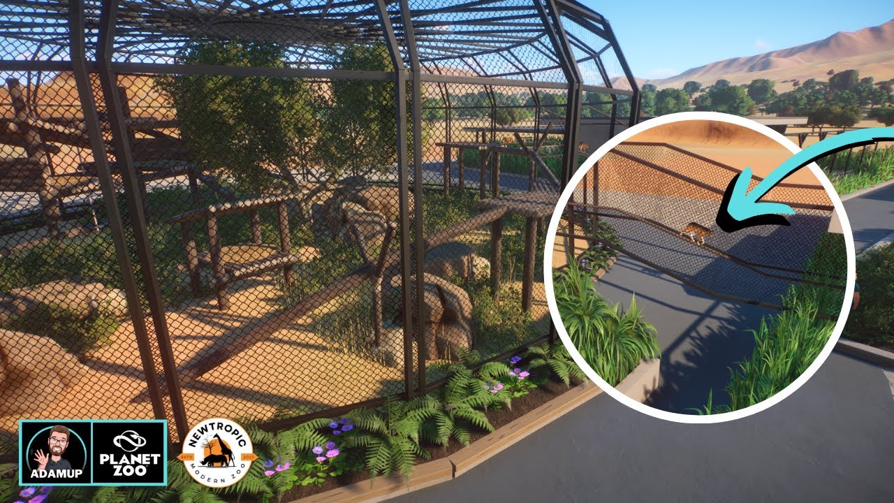 Planet Zoo Habitat With Overhead Animal Bridge For Caracal | Zootropic ...