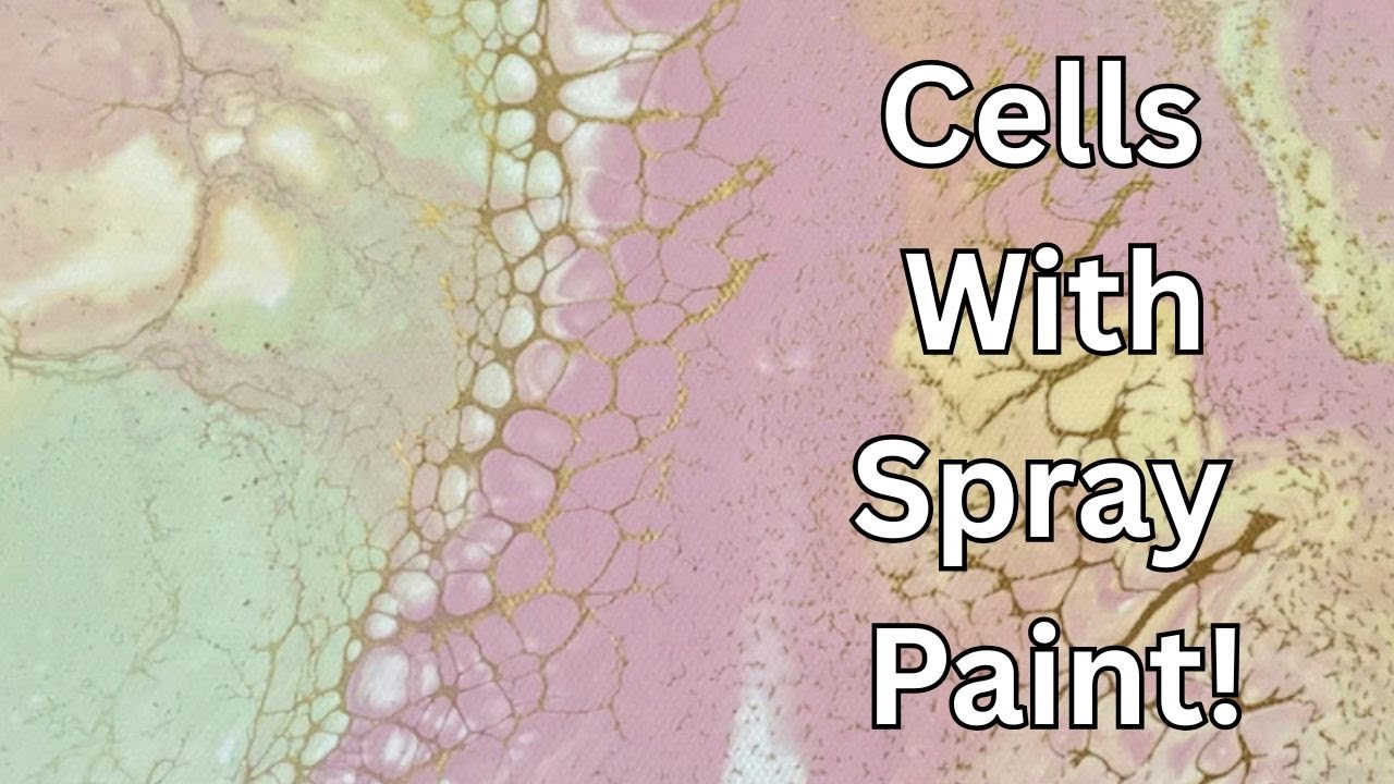SO PRETTY! Acrylic Pouring with Spray Paint, It's Magic! - YouTube