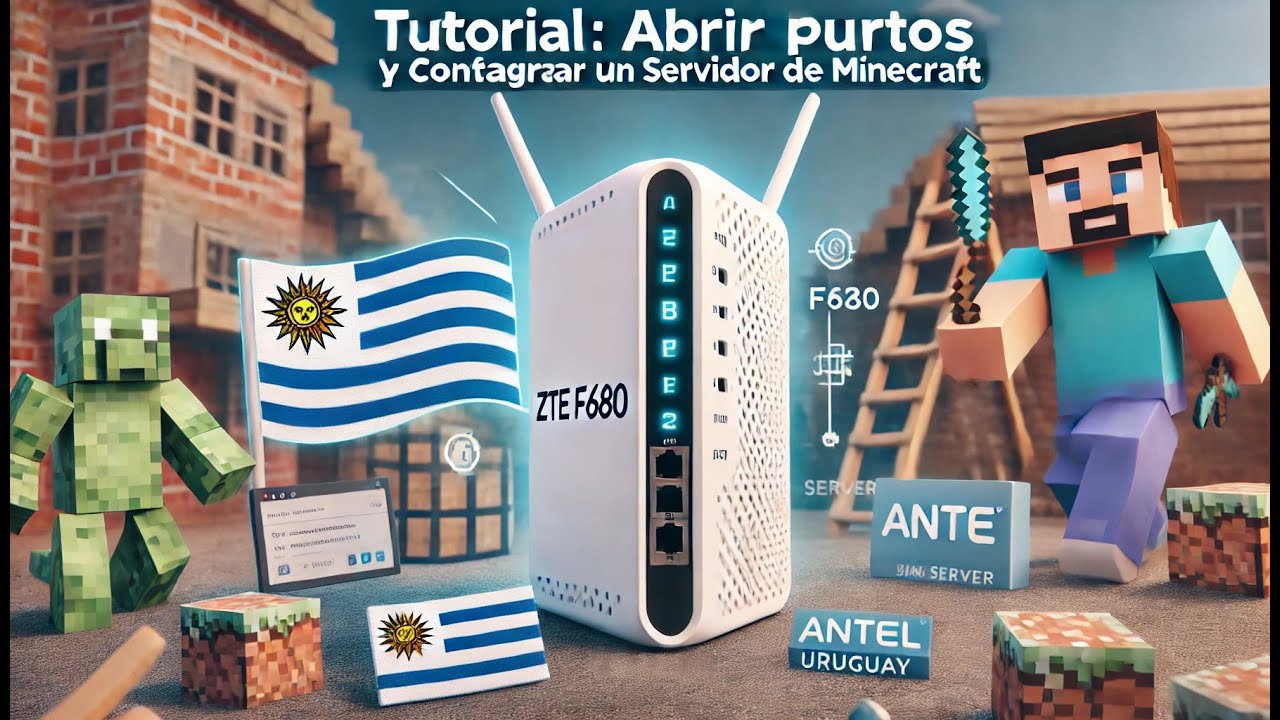 Como ABRIR PUERTOS en router ZTE F680 (ANTEL) y configurar un SERVIDOR ...