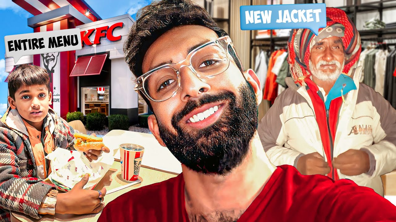 I Gave Entire KFC Meal And Clothes To Poor People - YouTube