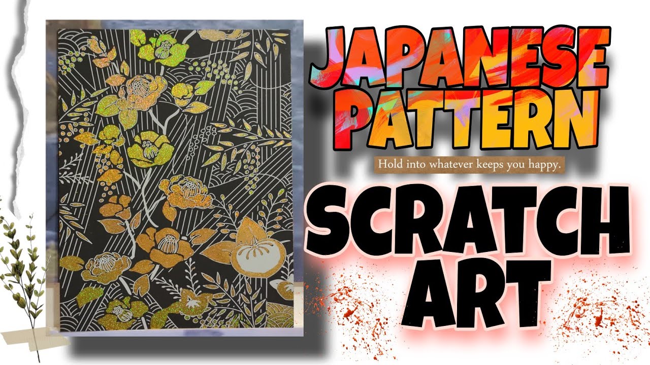 SCRATCH ART SHEET || japanese pattern oriental || スクラッチアートシート - YouTube