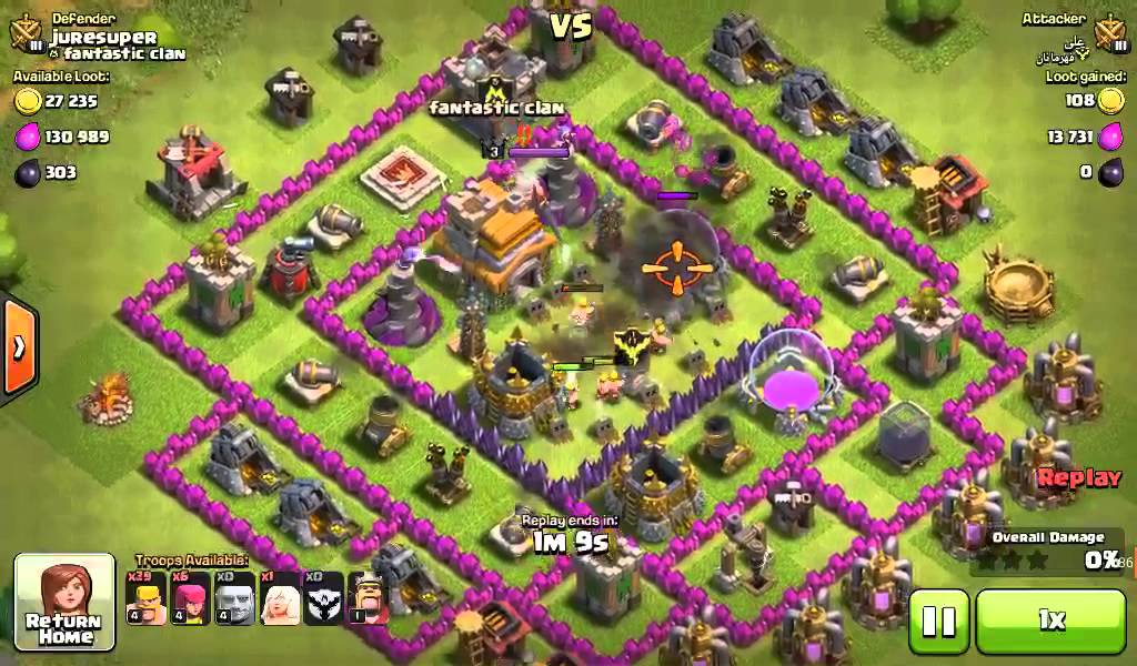 Clash of Clans Th 7 troll base defense - YouTube