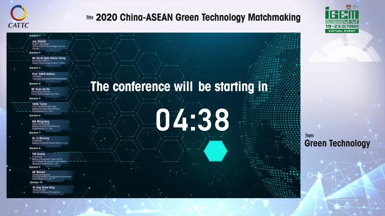 CATTC - 2020 China-ASEAN Green Technology Matchmaking - YouTube