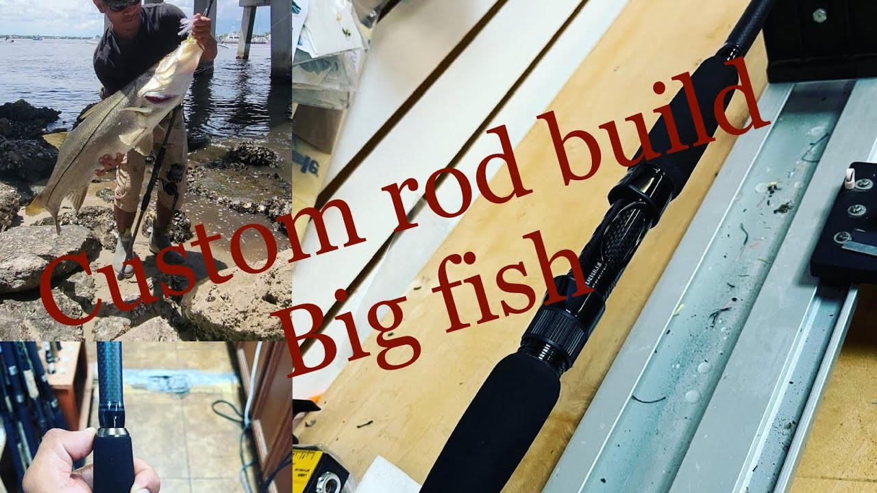 BIG FISH!! Custom build fishing rod (Bushido 3k vsx200 snook Florida 40 ...