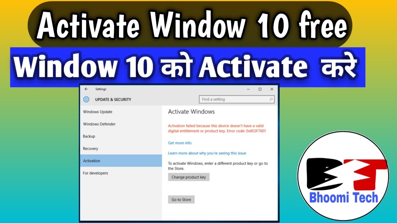 Activate window 10 free by cmd 2020 best tricks - YouTube
