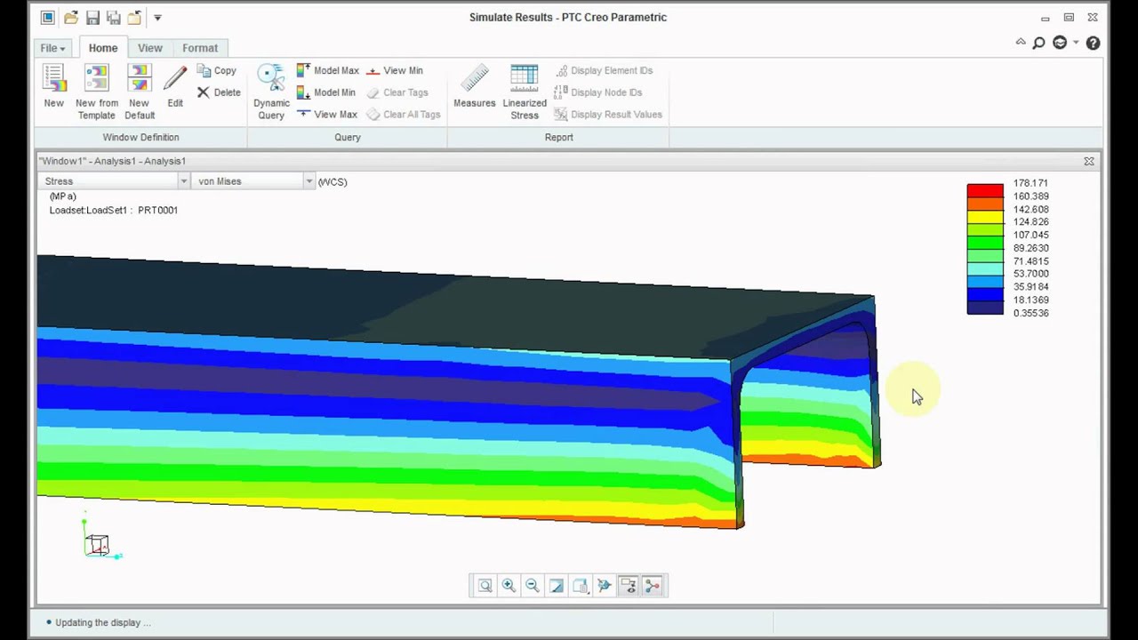 creo 3.0 tutorial Analysis of C Chaneel simulation - YouTube