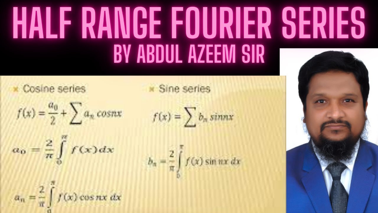 Half range Fourier series - YouTube