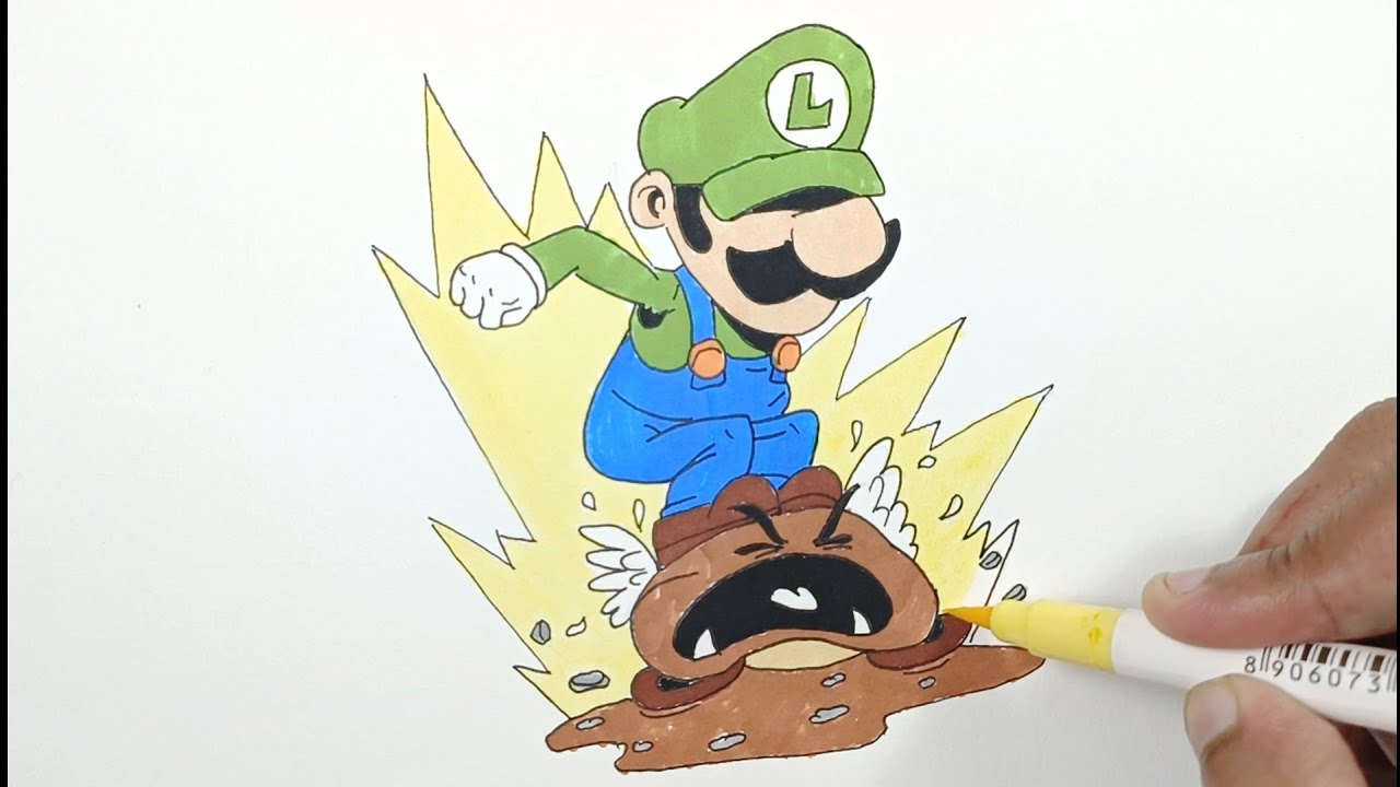 How To Draw Super Mario Luigi || From Super Mario Bros Movie - YouTube